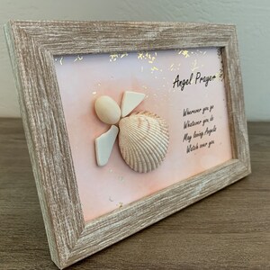 Angel Prayer Art, Sea Shell Angel, Sea Shell Art, Angel Gift - Etsy