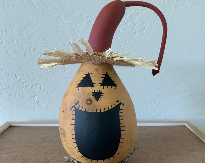 Scarecrow Gourd, Scarecrow Decor, Fall Scarecrow - Etsy