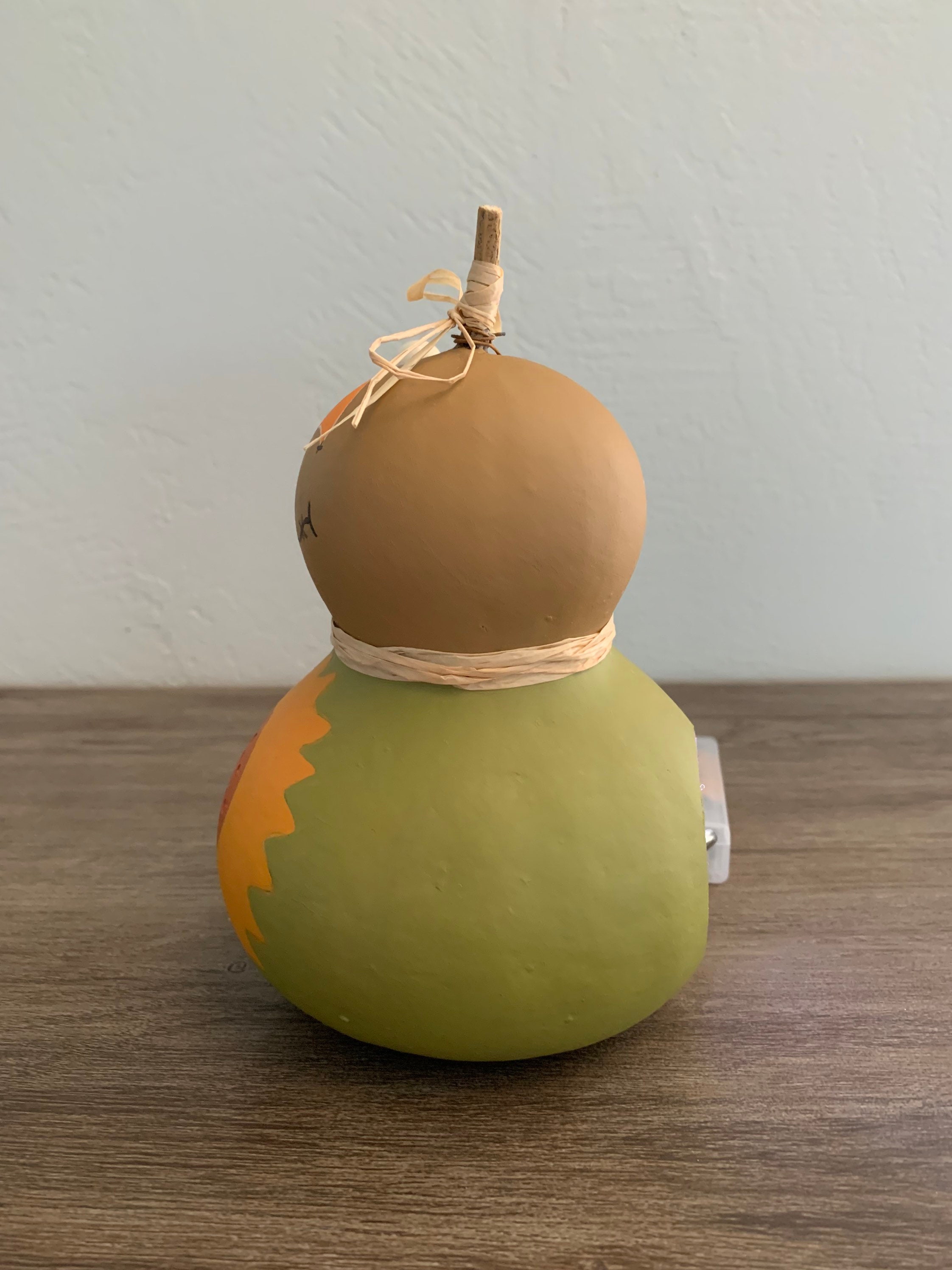 Scarecrow Gourd, Lighted Scarecrow, Gourd Art - Etsy
