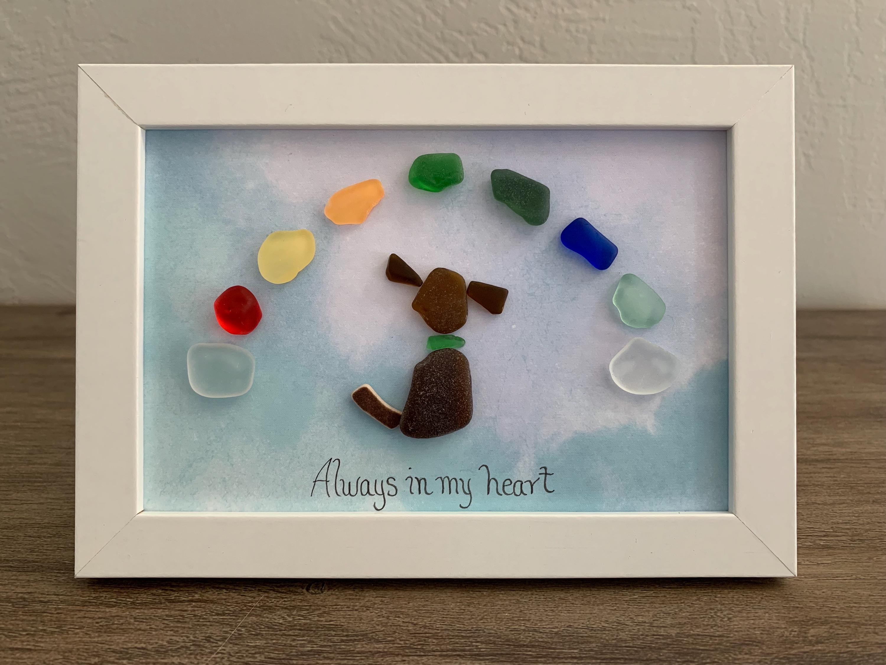 Dog Memorial, Rainbow Bridge Dog, Sea Glass Dog, Dog Memorial Gift - Etsy