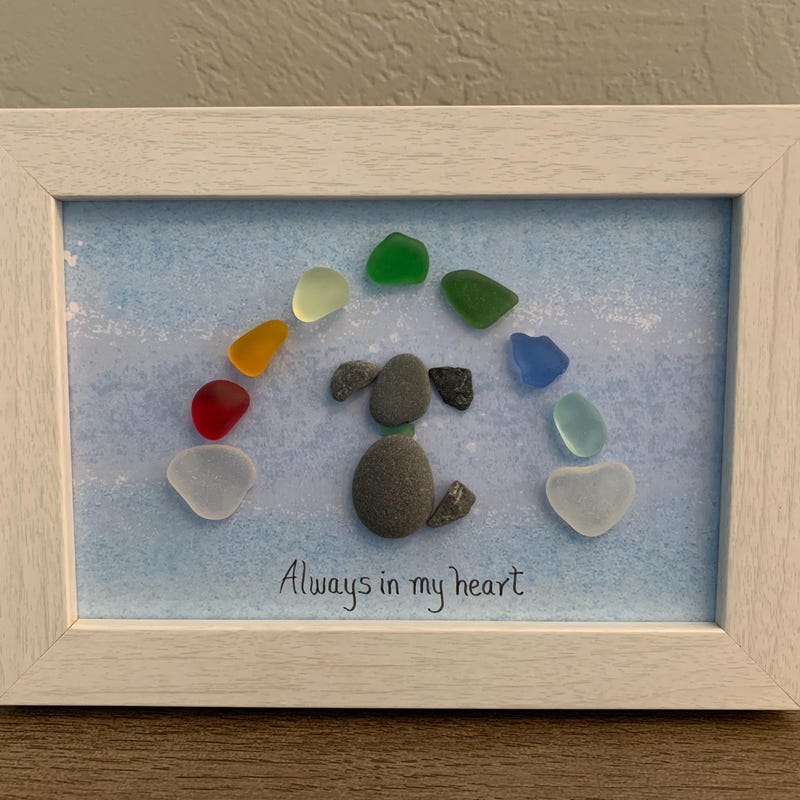 Sea Glass Dog Art - Etsy