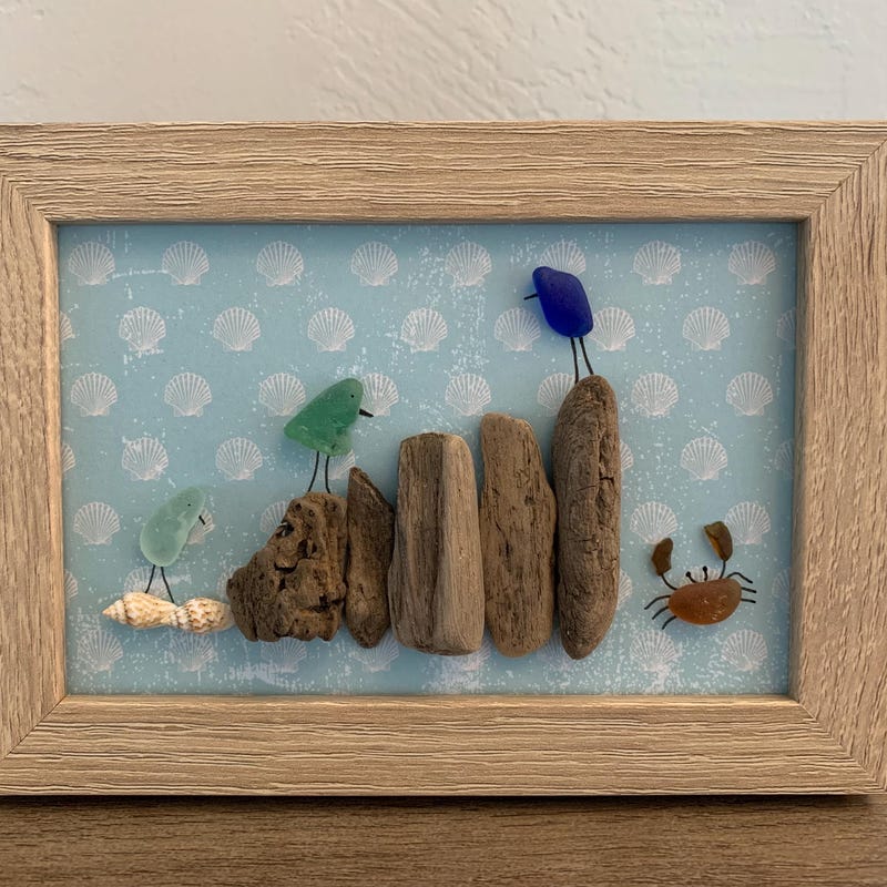 Beach Glass Bird Art - Etsy