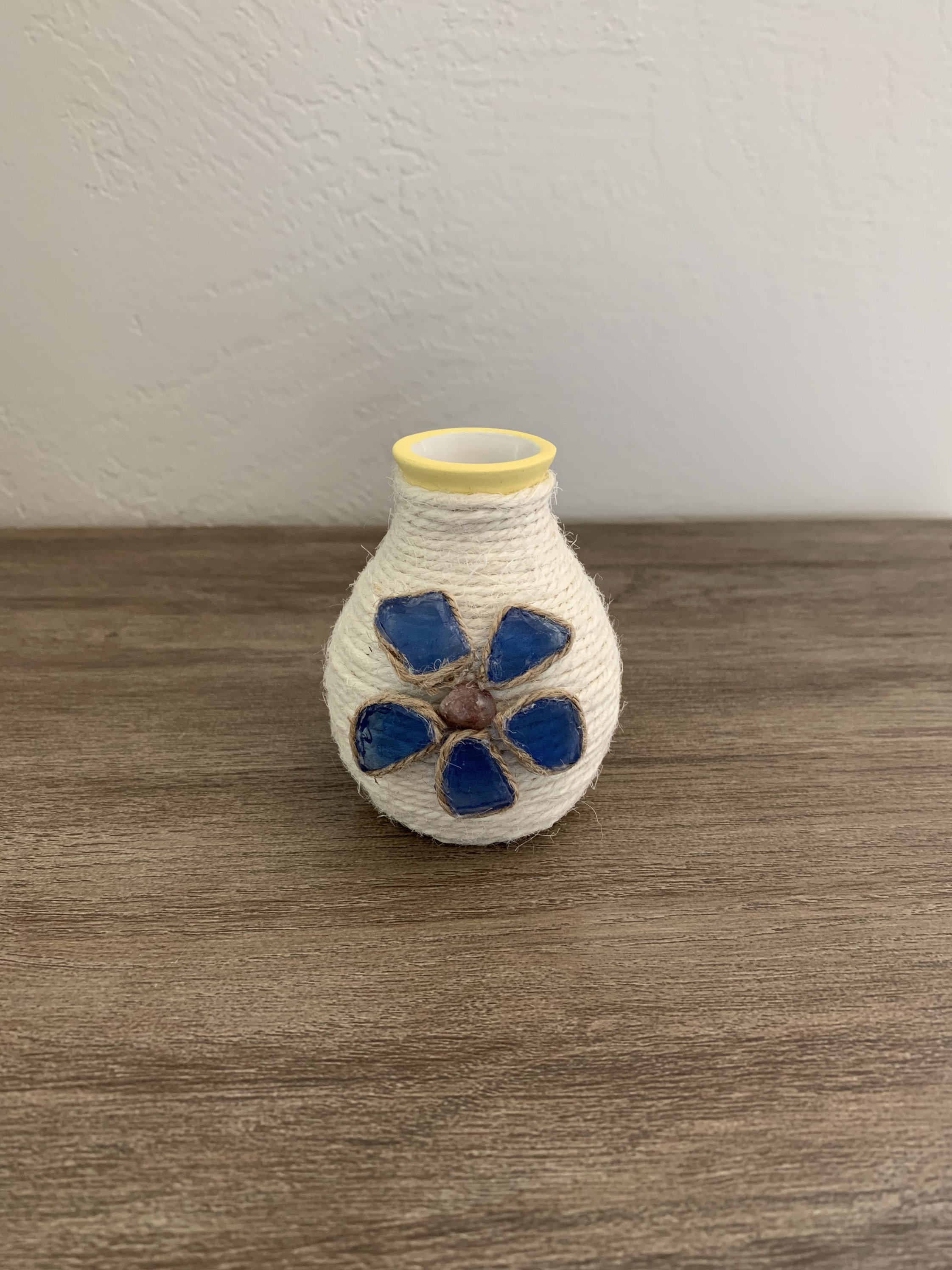 Sea Glass Vase, Jute Rope Vase, Nautical Vase, Tiered Tray Decor - Etsy