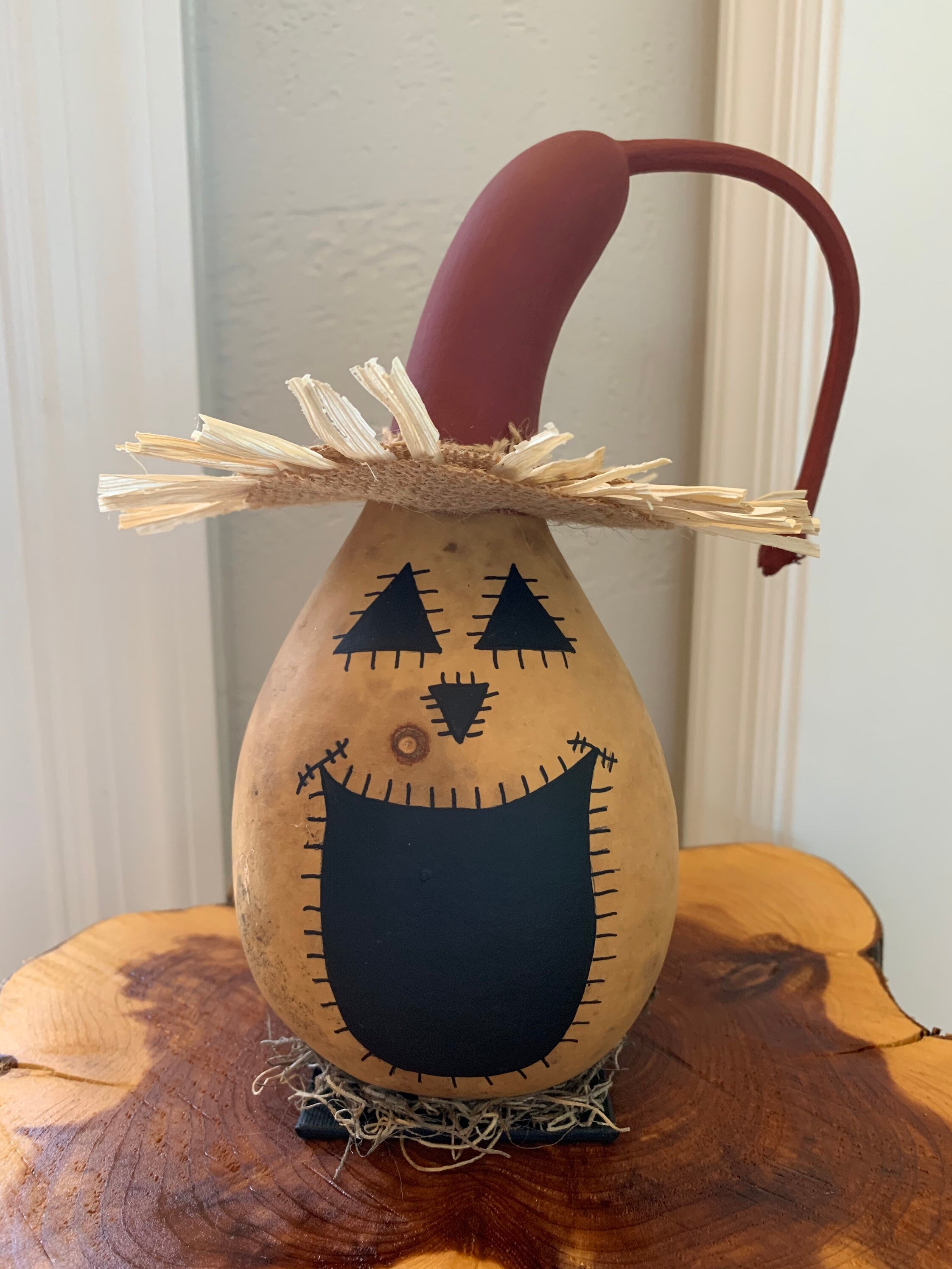Scarecrow Gourd, Scarecrow Decor, Fall Scarecrow - Etsy
