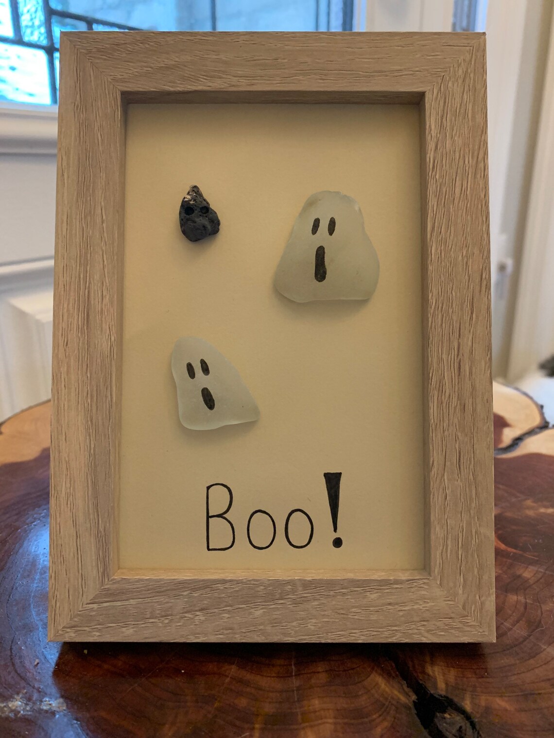 Sea Glass Halloween Art Ghost Art Halloween Ghost Decor - Etsy