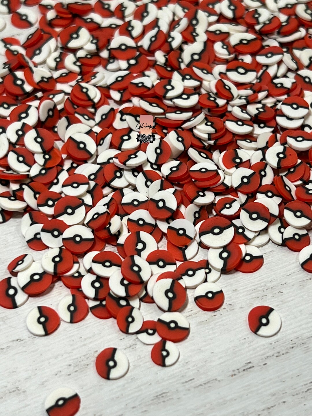 Poke Ball Polymer Slices - 5mm Small - Etsy