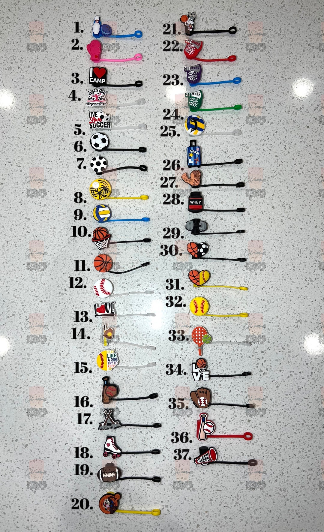 Sport Straw Toppers/ Reusable Straw Covers - Etsy