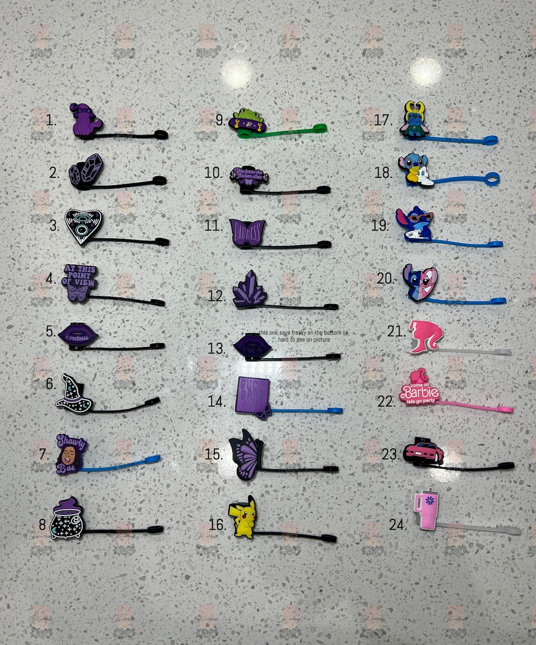 Crystals & More Straw Toppers/ Reusable Straw Covers - Etsy