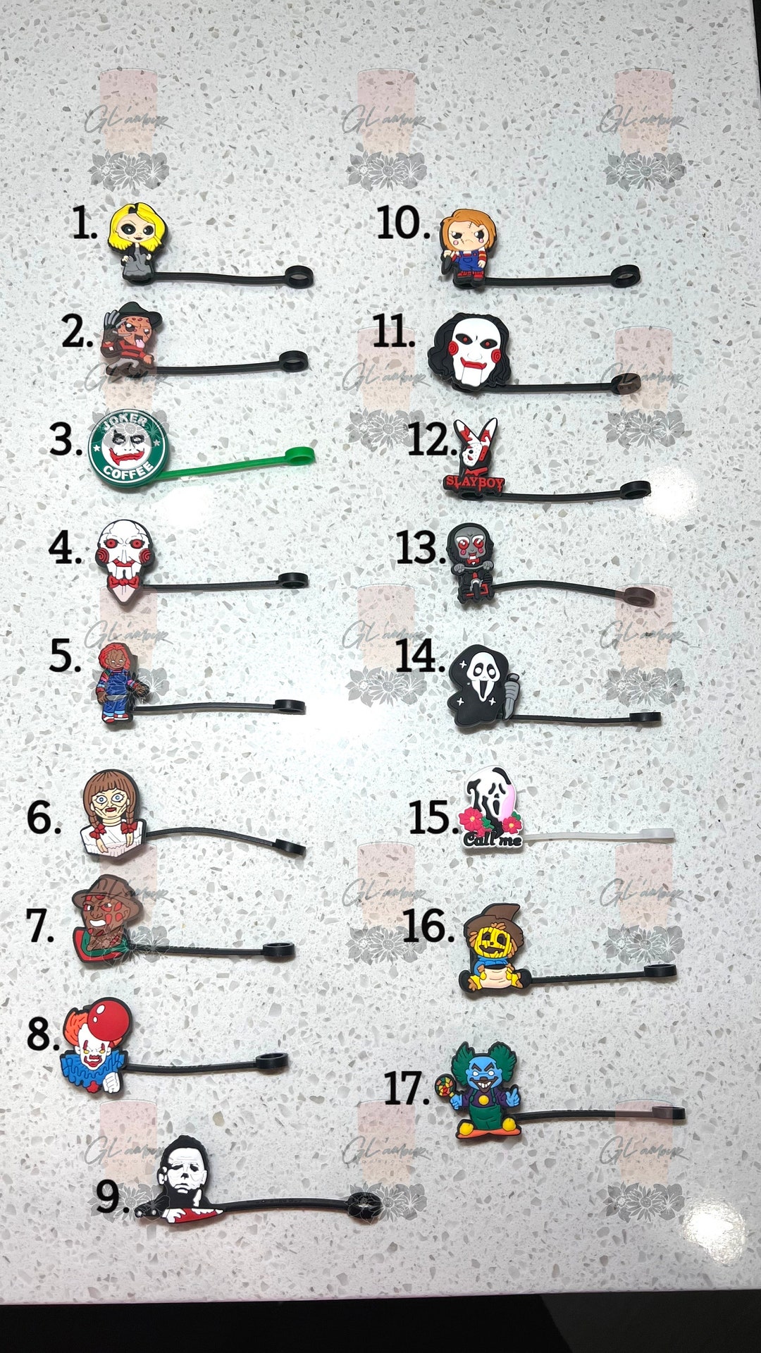 Spooky Straw Toppers/ Reusable Straw Covers - Etsy