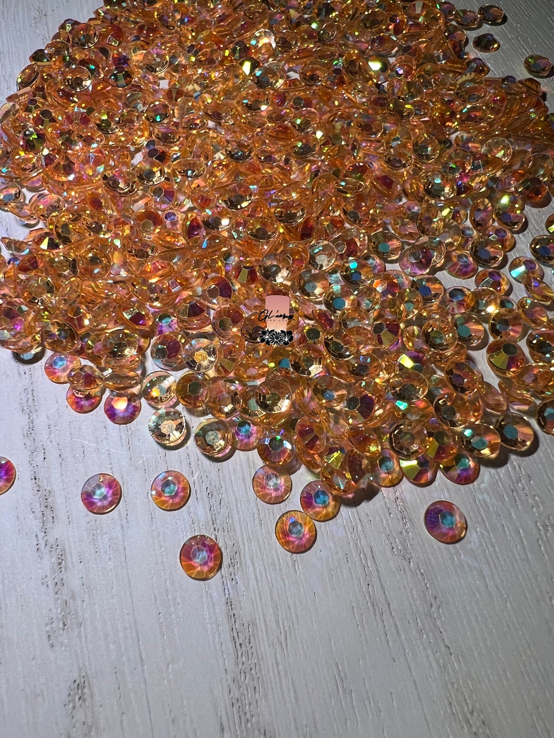 AB Transparent Light Peach Flat Back Resin Rhinestones - 1000 Pcs - Etsy