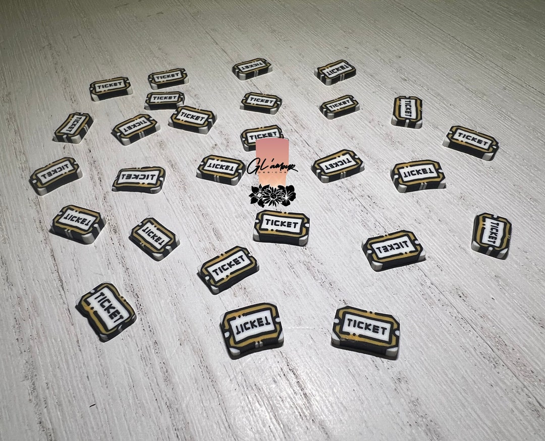 Ticket Polymer Slices - 10mm Large - Etsy