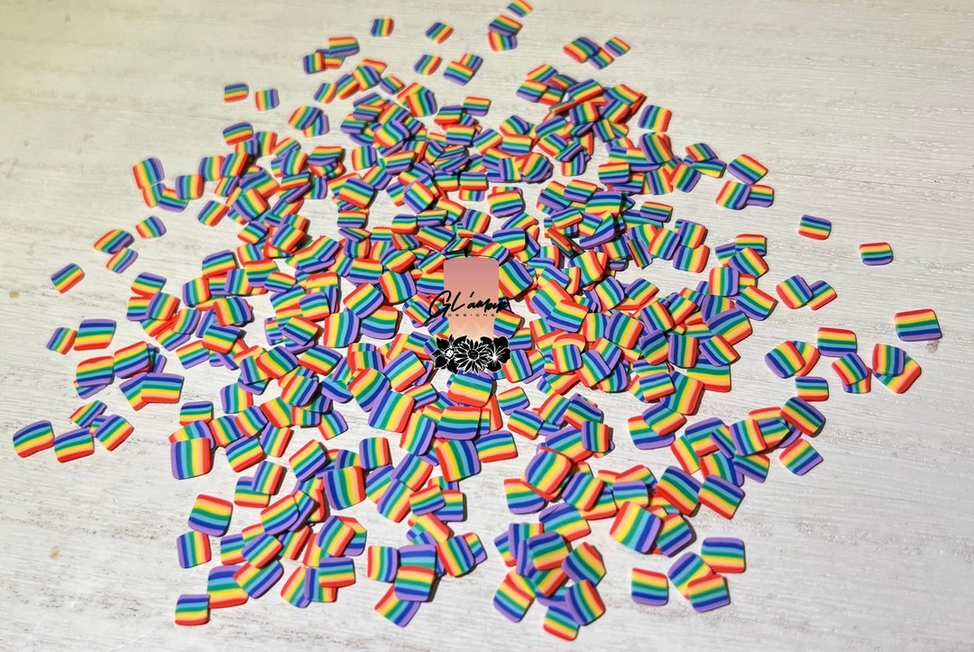 Rainbow Flag Polymer Slices - 5mm Small - Etsy