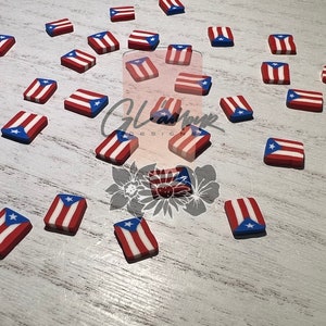 Puerto Rico Flag Polymer Slices - 10mm Large - Etsy