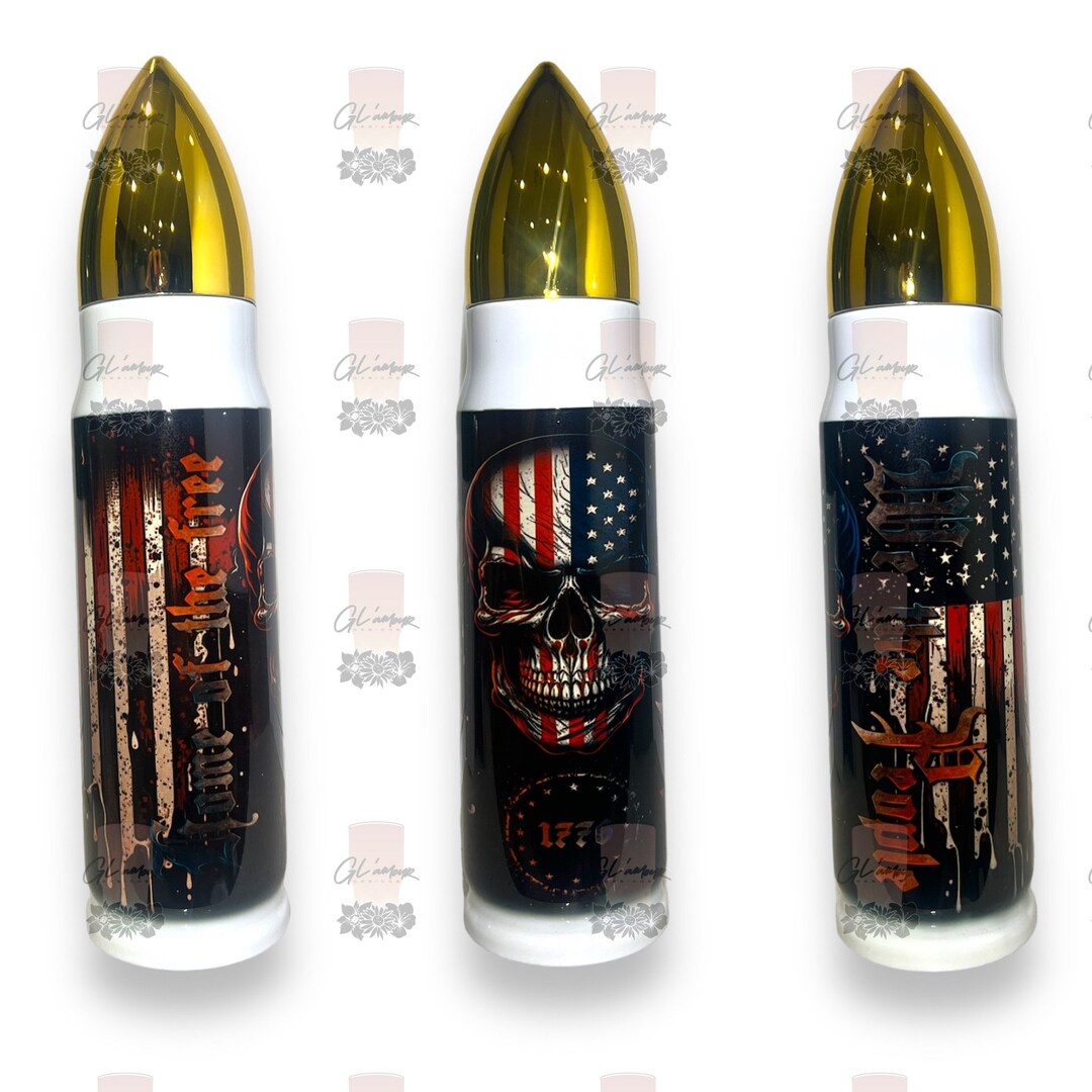 Patriotic Vintage Skeleton American Flag Bullet - Etsy