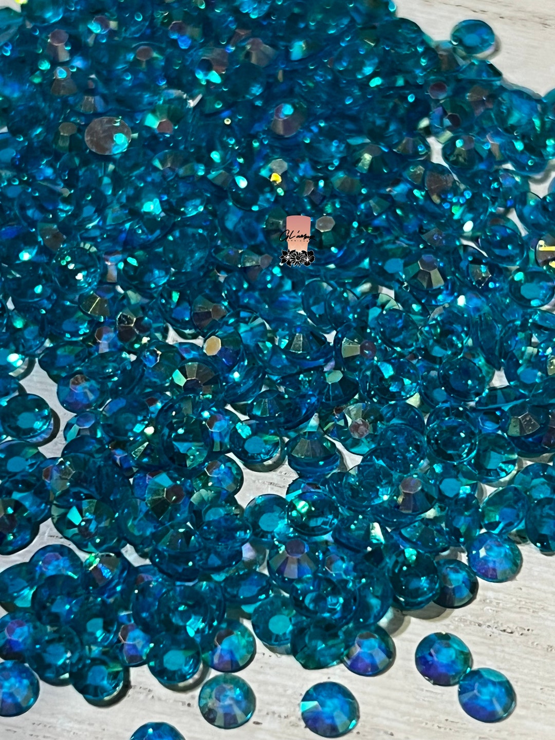 AB Transparent Blue Zircon Flat Back Resin Rhinestones - 1000 Pcs - Etsy