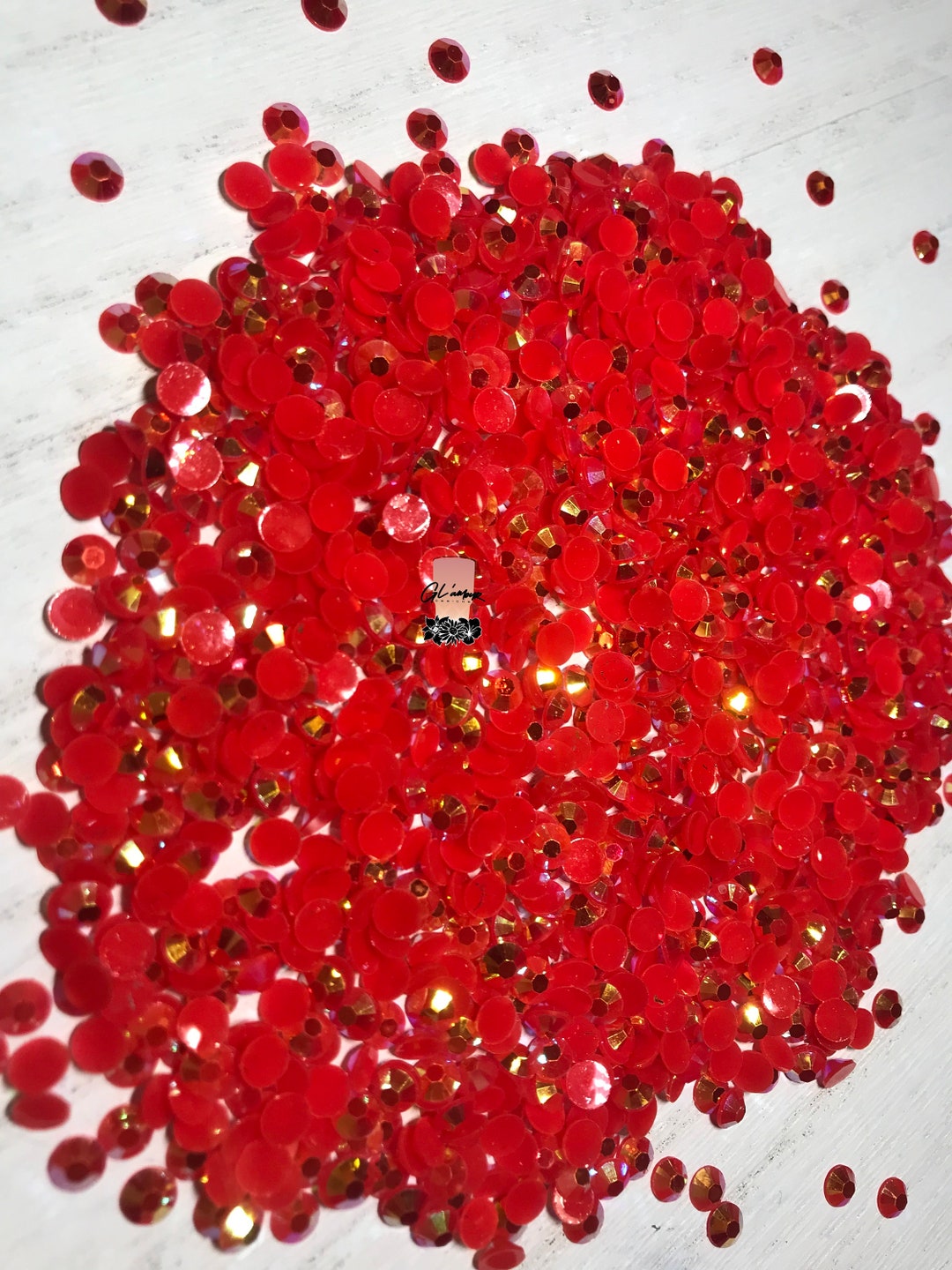 AB Jelly Red Flat Back Resin Rhinestones - 1000 Pcs - Etsy