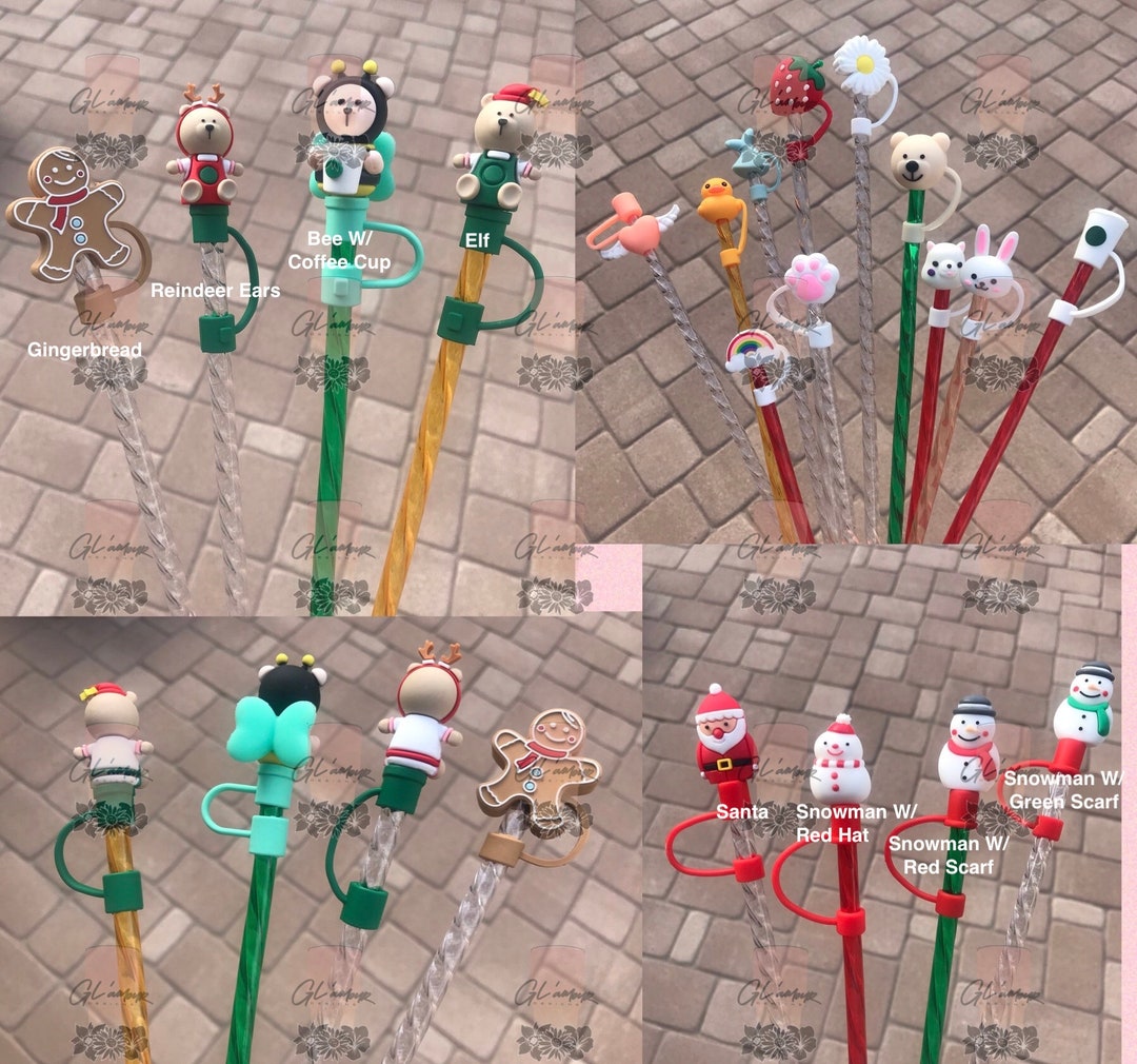 Straw Toppers/ Reusable Straw Covers - Etsy