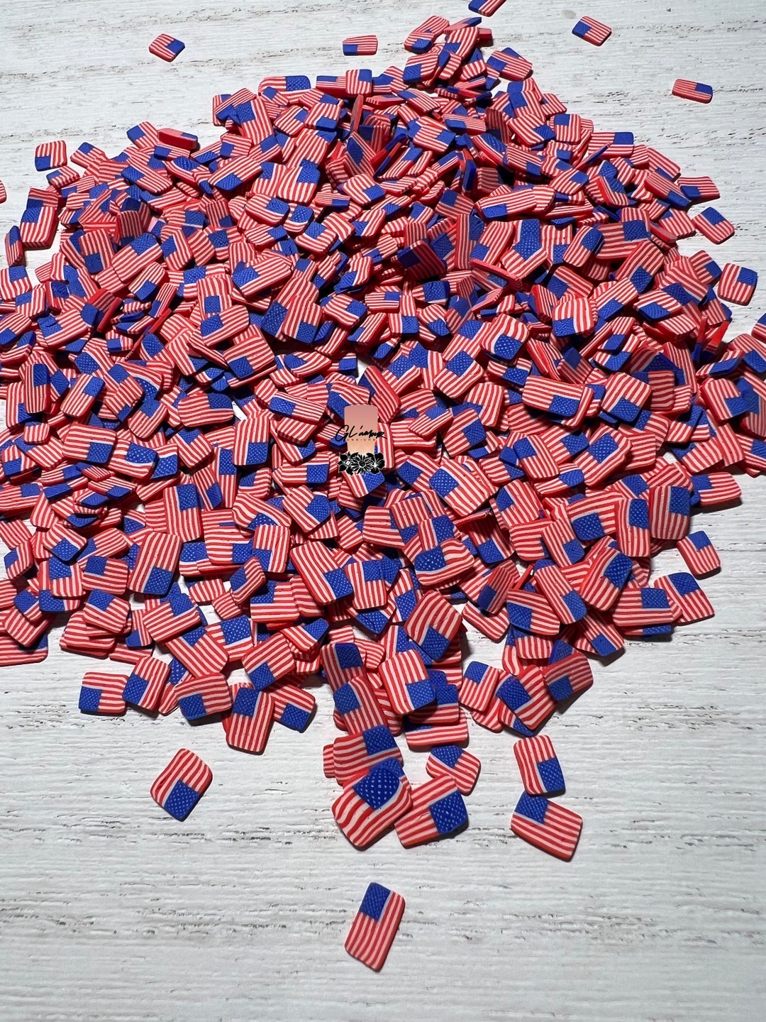5mm U.S Flag Polymer Slices -small - Etsy