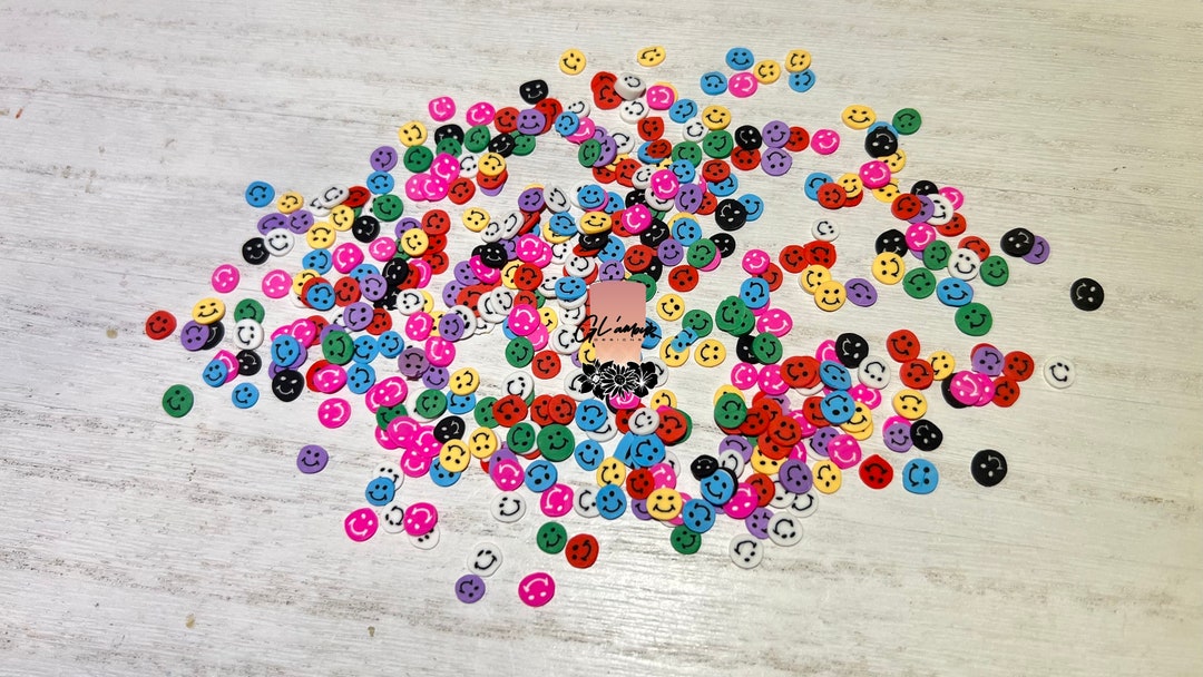 Smiley Faces Mix Colors Polymer Slices - 5mm Small - Etsy