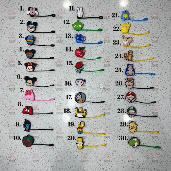 Mickey Mouse Straw Covers - Etsy