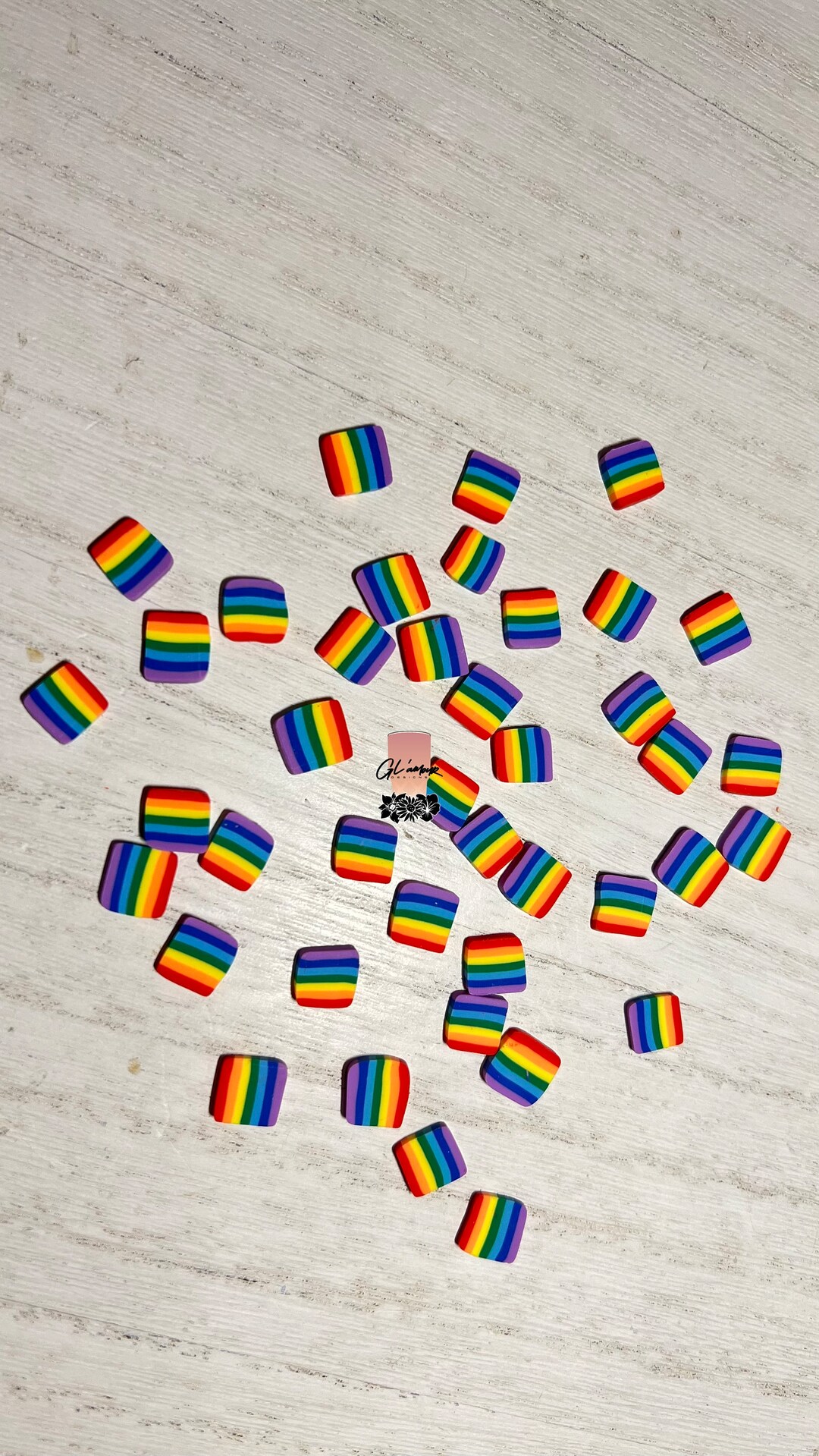 Rainbow Flag Polymer Slices - 10mm Large - Etsy