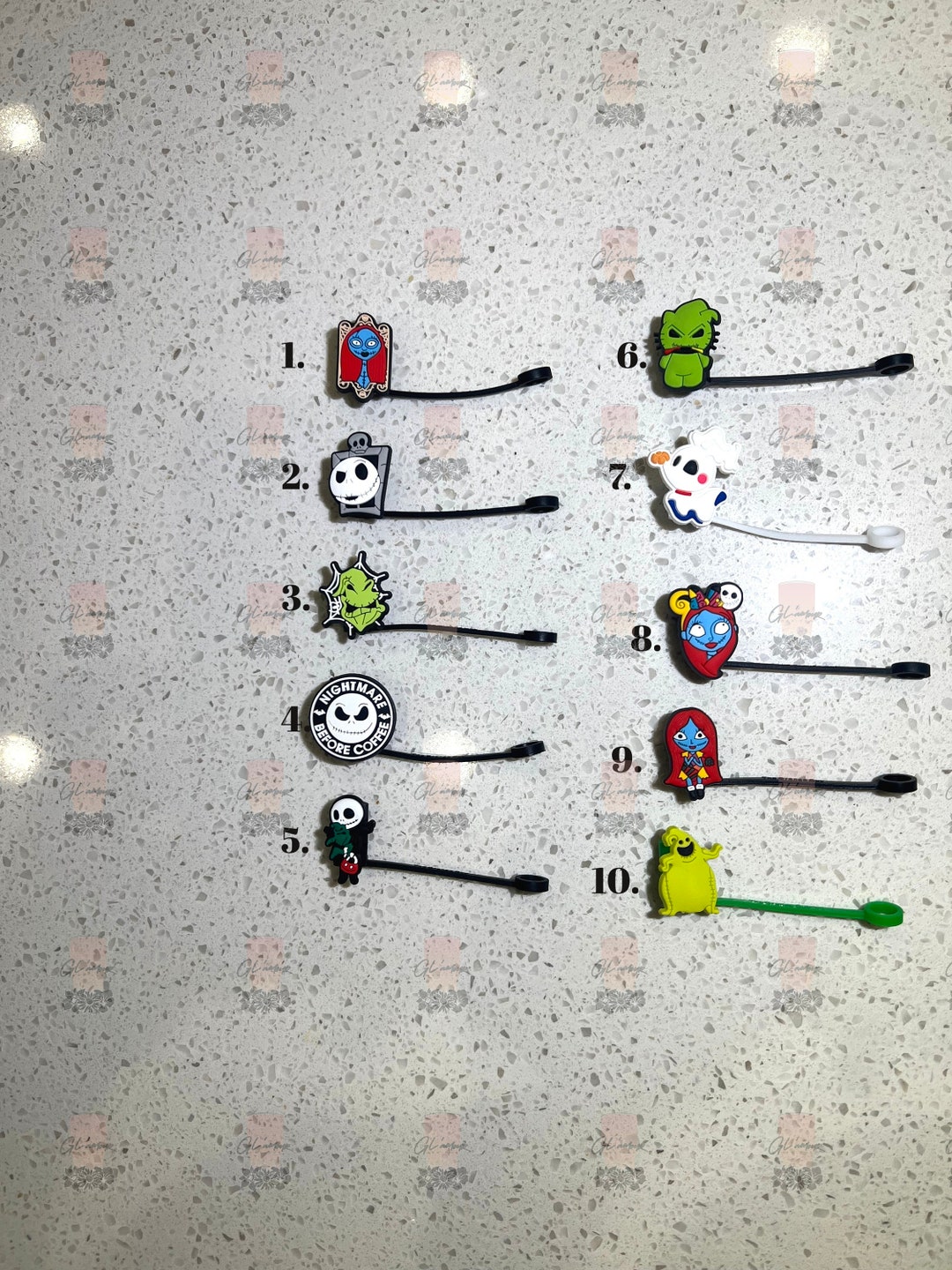 Nightmare Straw Toppers / Reusable Straw Covers - Etsy