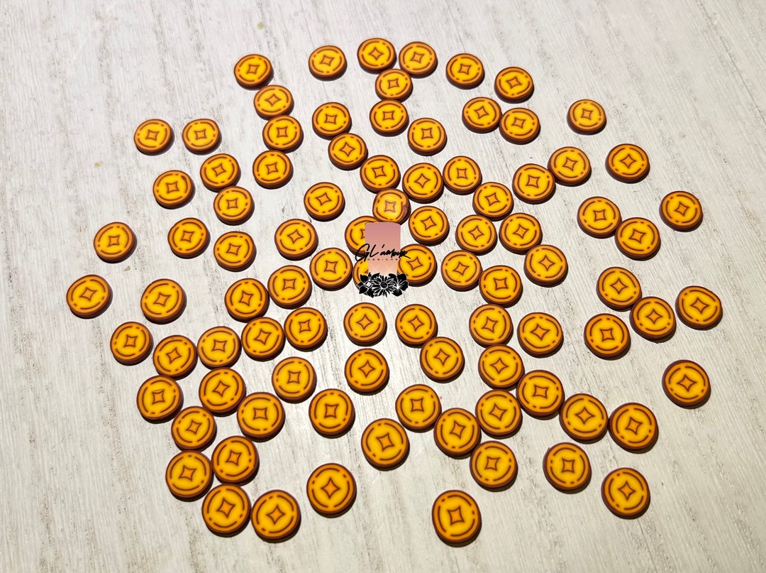 Gold Coin Polymer Slices - 10mm Large - Etsy