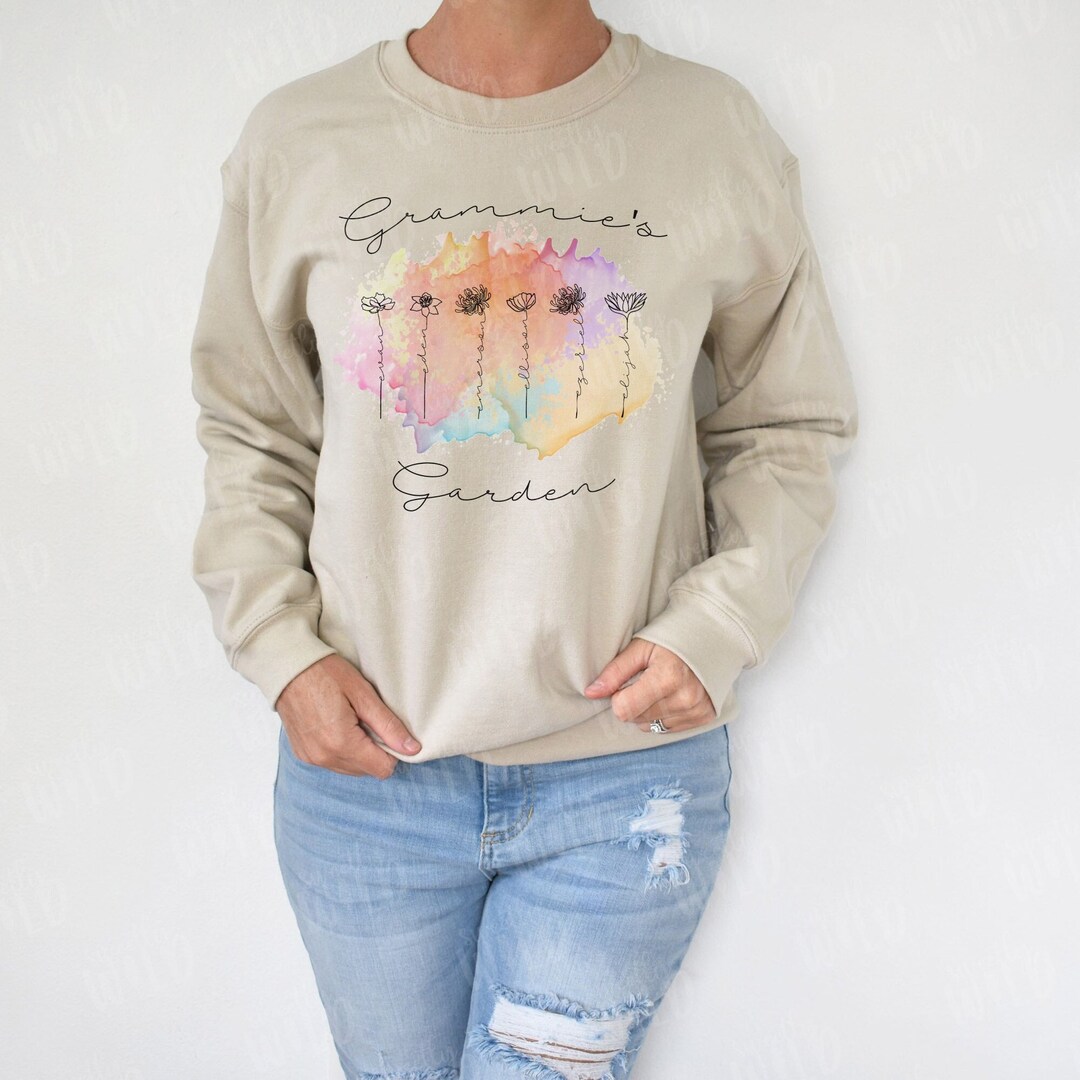 Custom Name Birth Flower Png -sublimation Design - Child & Grandchild ...