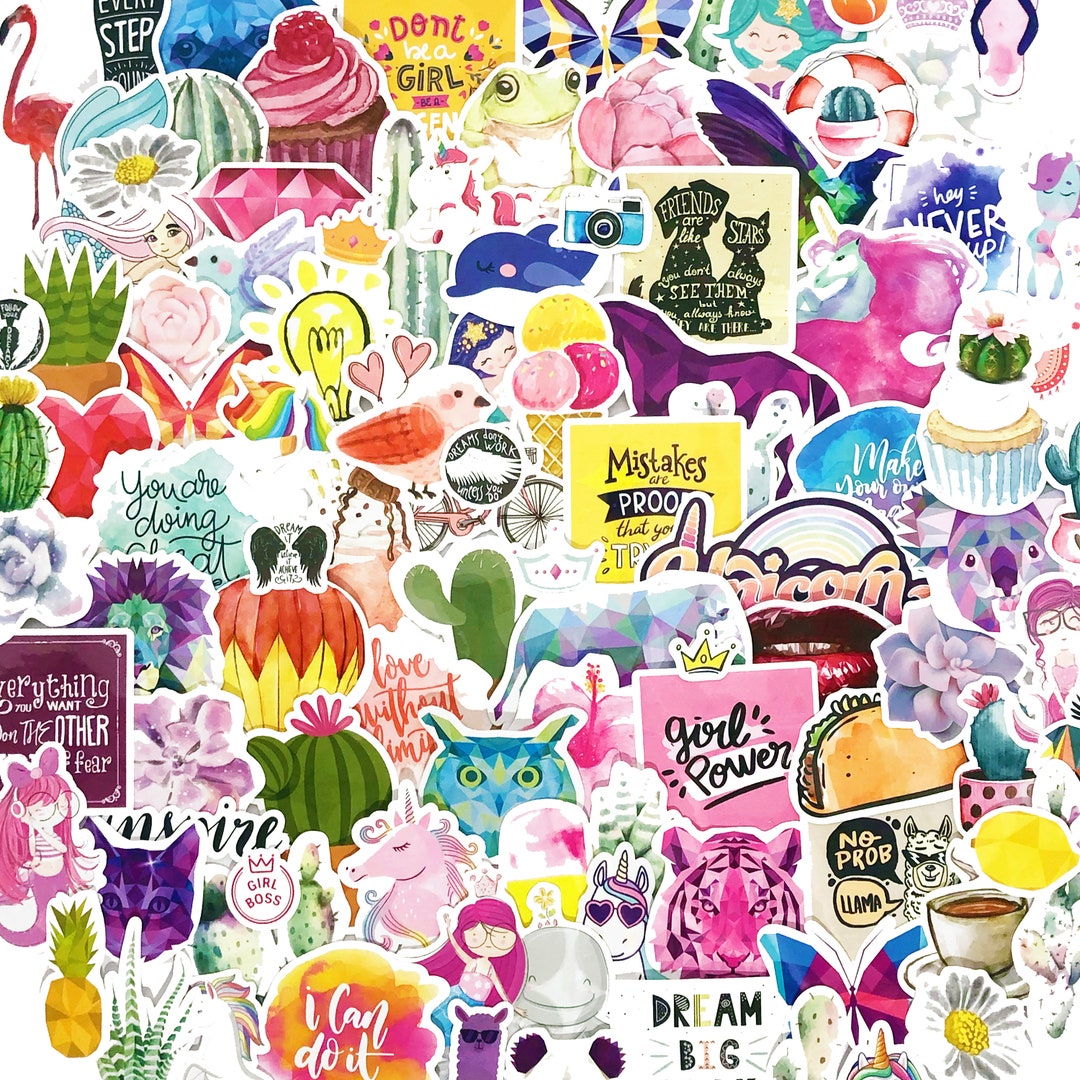 VSCO Stickers, 113 Pack, Motivational, Waterproof, Girly Aesthetic ...