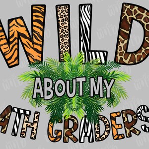 Custom Wild About PNG File - Safari Animals - Back to School ...