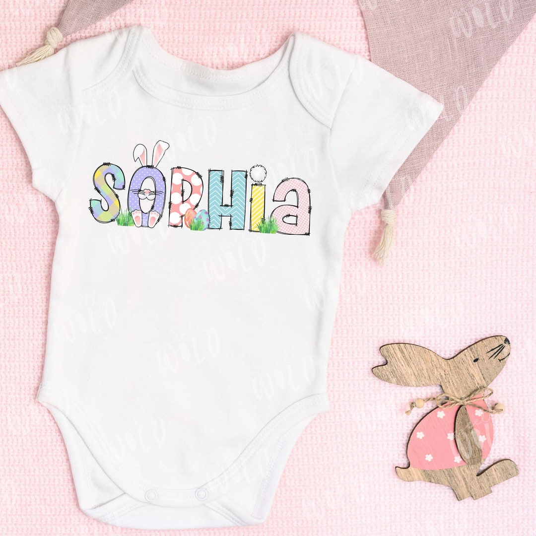 PNG - Custom Easter Name - Sublimation Design - Easter Bunny Design ...