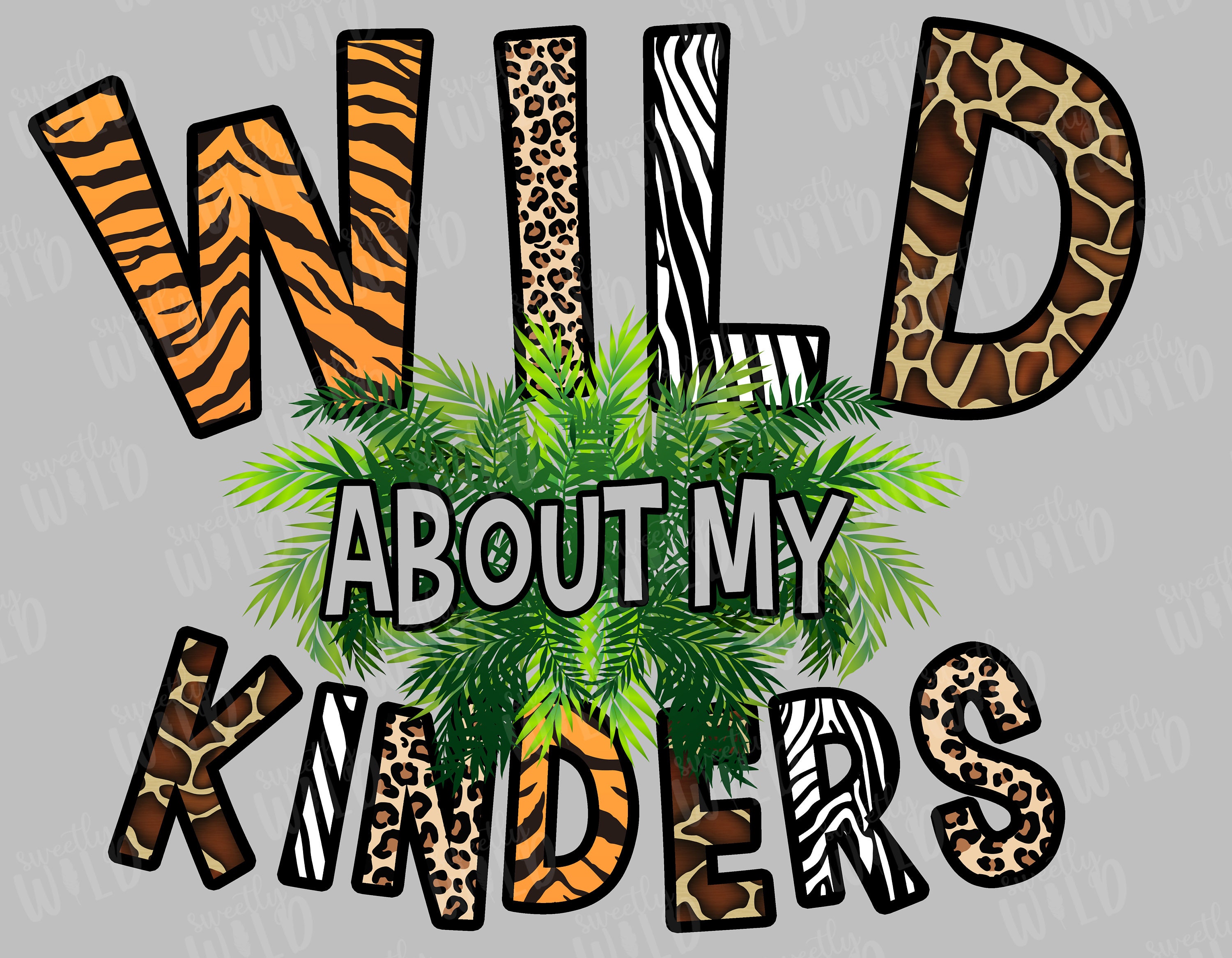 Custom Wild About PNG File - Safari Animals - Back to School ...