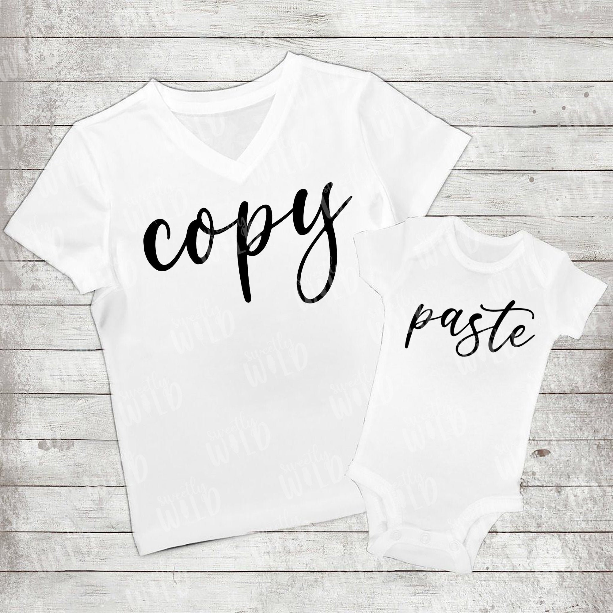 Copy and Paste Mom and Mini Fashion Shirts SVG File for - Etsy