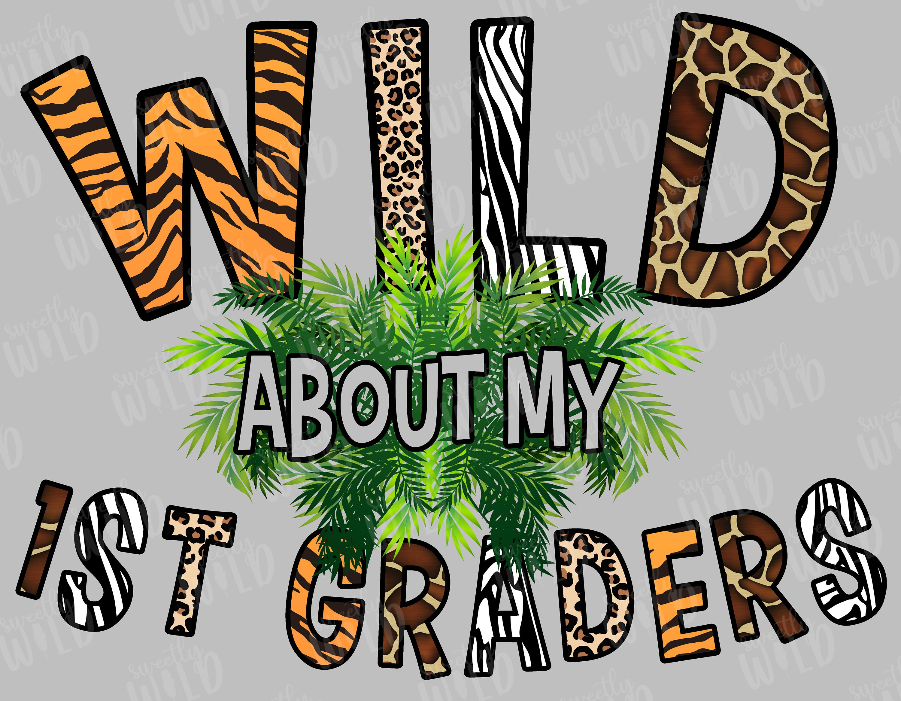 Custom Wild About PNG File - Safari Animals - Back to School ...