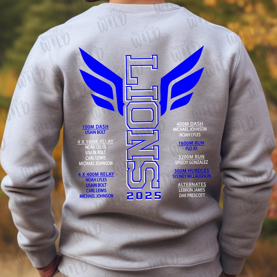 PNG - CUSTOM Track & Field - Cross Country Personalized Team Roster ...