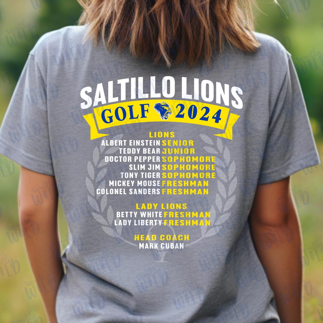 PNG - CUSTOM Golf Team Roster Shirt Design - Golf Team - District ...