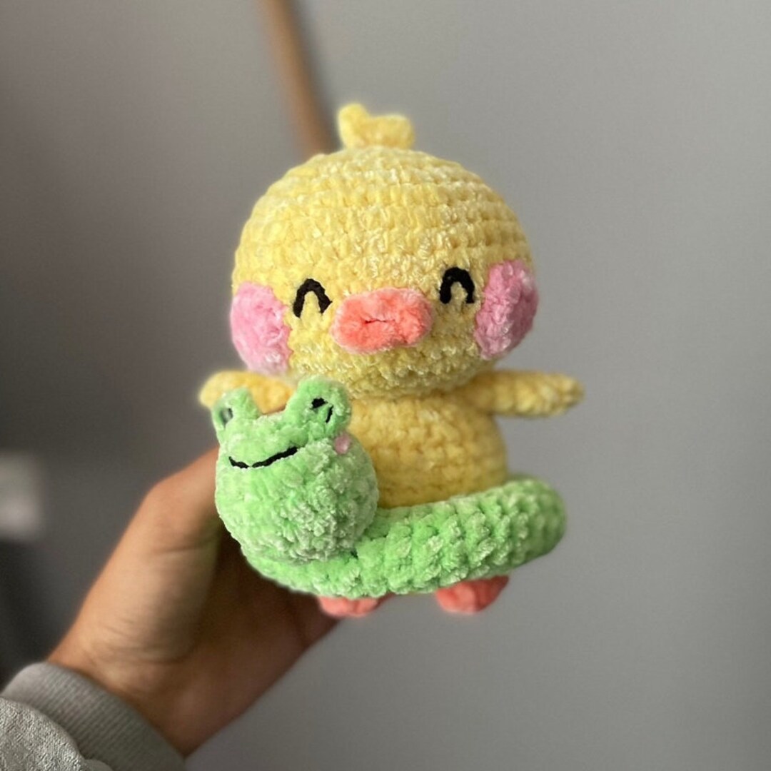 Crochet Mini Duck Plushie Amigurumi Duck Duck Plush Crochet Frog Float ...
