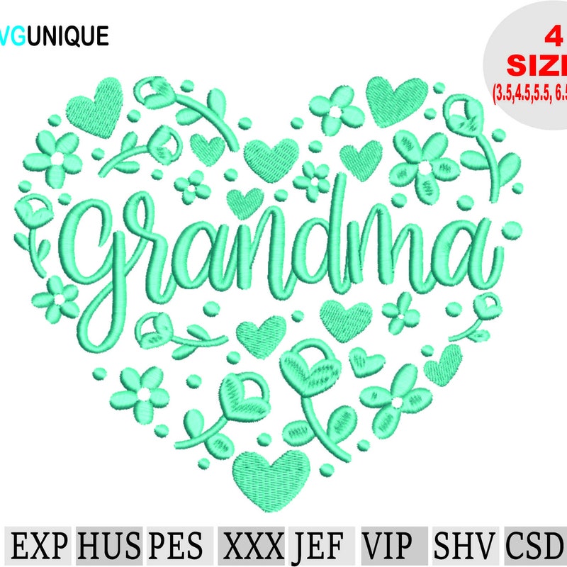 Grandparents Day Embroidery Files - Etsy
