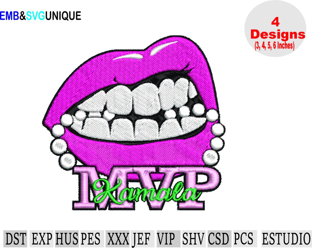 Lips Kamala Embroidery Designs, Kamala Embroidery Design, Feminists ...