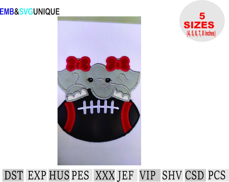 Elephant Applique Alabama Elephant Embroidery Designs Baby | Etsy