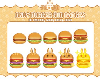 Twitch Badges Burger - Etsy