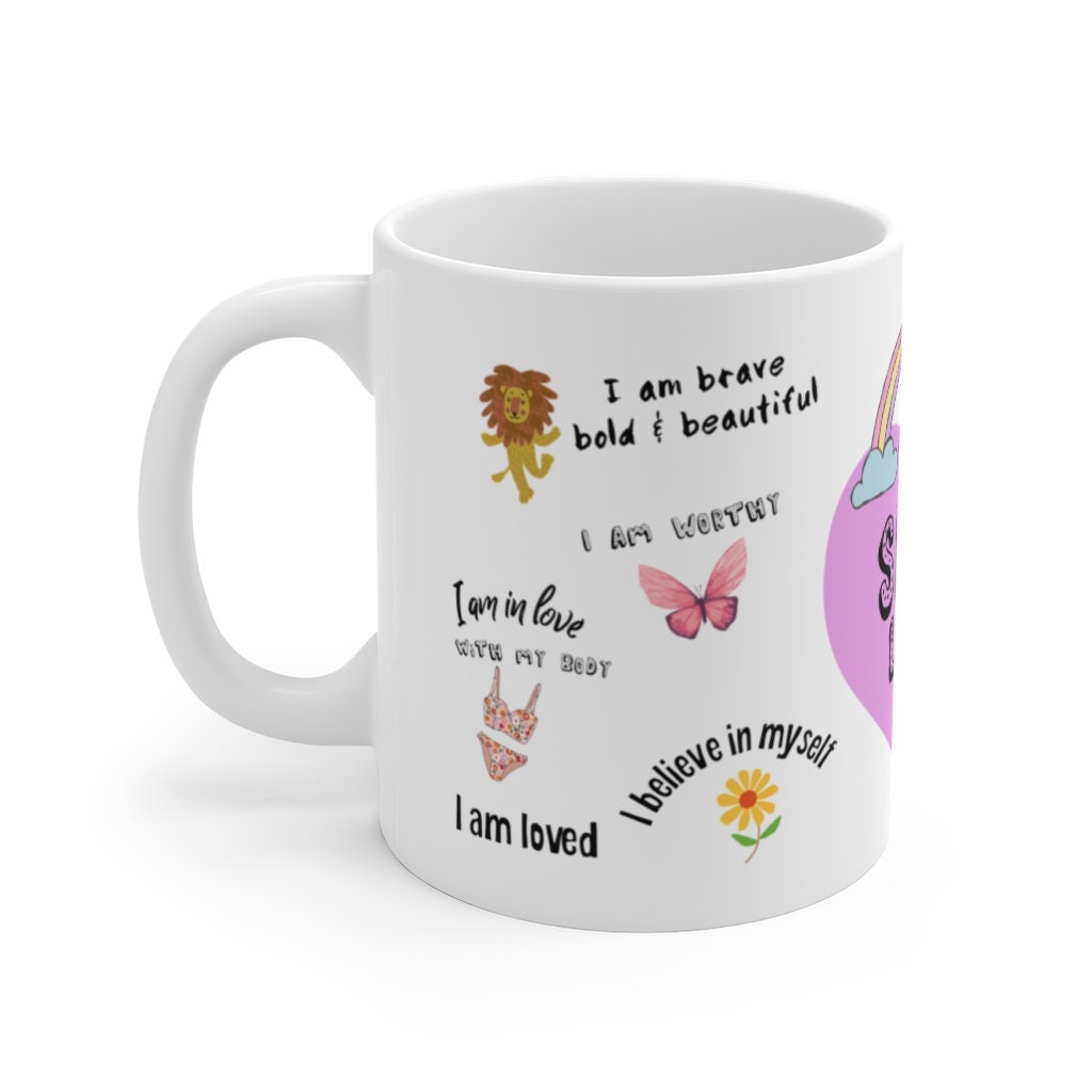 Self Love Mug Self Care Mug Positivity Gift Birthday Cute Mugs | Etsy