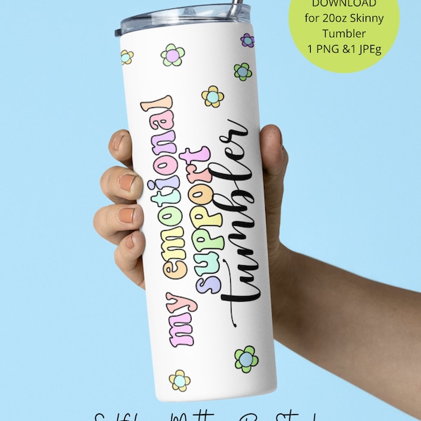 Emotional Support Tumbler Png - Etsy