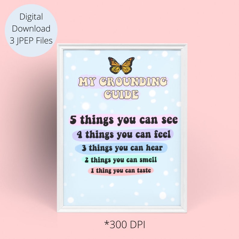 Grounding Technique Poster Coping Skill Poster Mental Health | Etsy