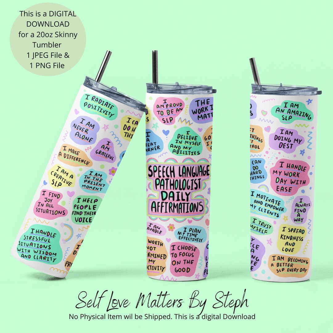 Speech Language Pathologist Tumbler Wrap, Speech Therapist Tumbler PNG ...
