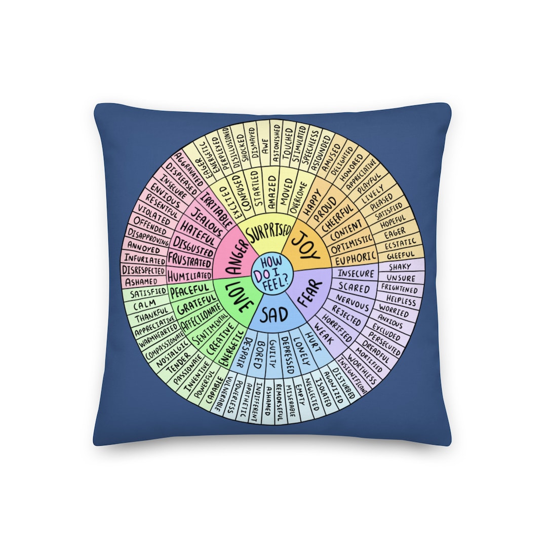 Emotions Wheel Pillow Self Love Pillow Decorative Pillow for - Etsy