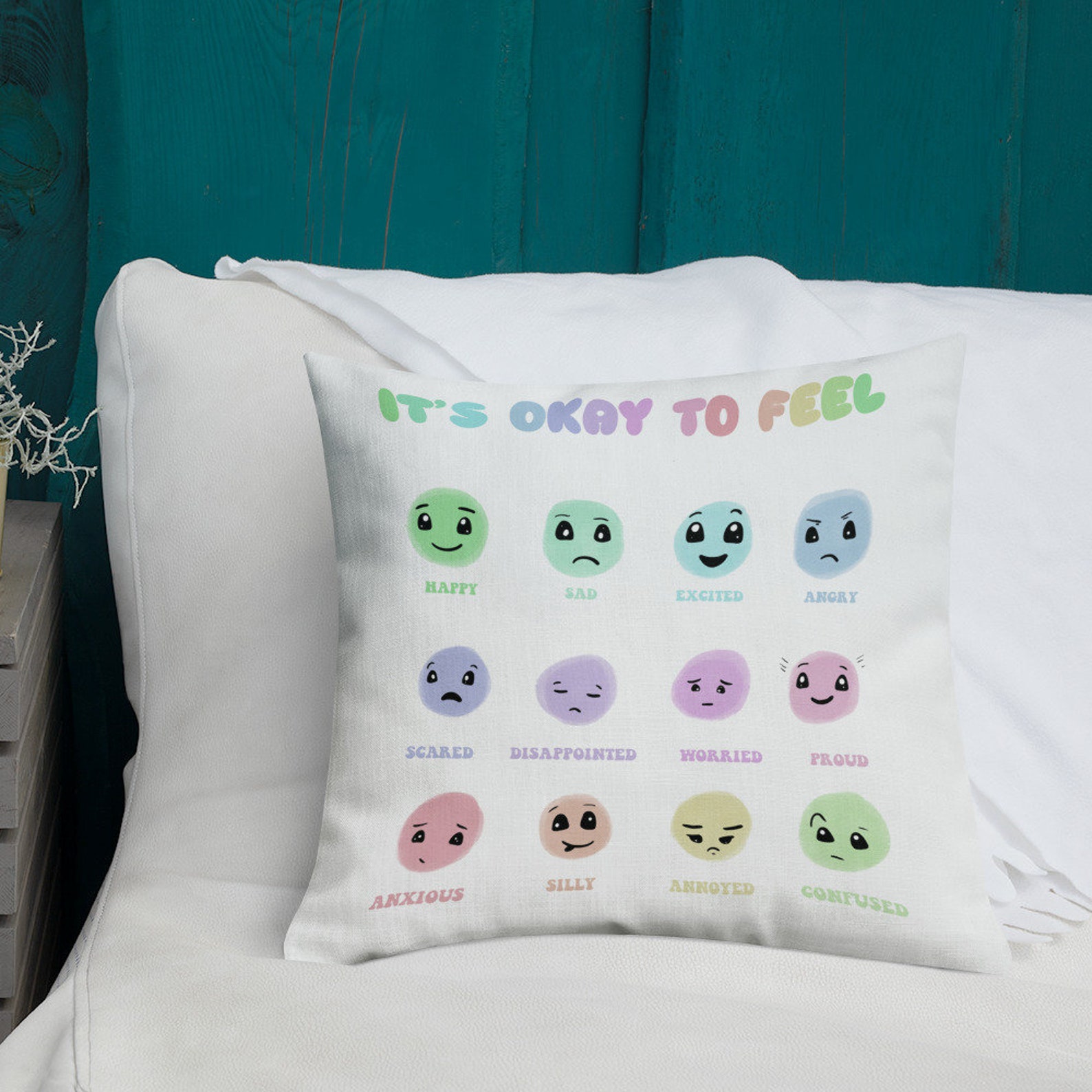 Feelings Pillow Therapy Pillow Child Therapy Office Decor - Etsy