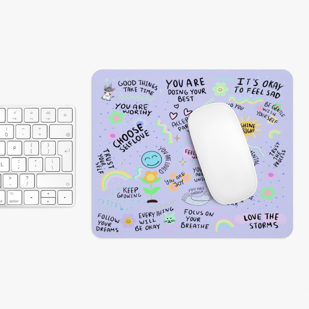 Cute Mouse Pad, Inspirational Mousepad, Rectangle Mousepad, Cute Desk ...