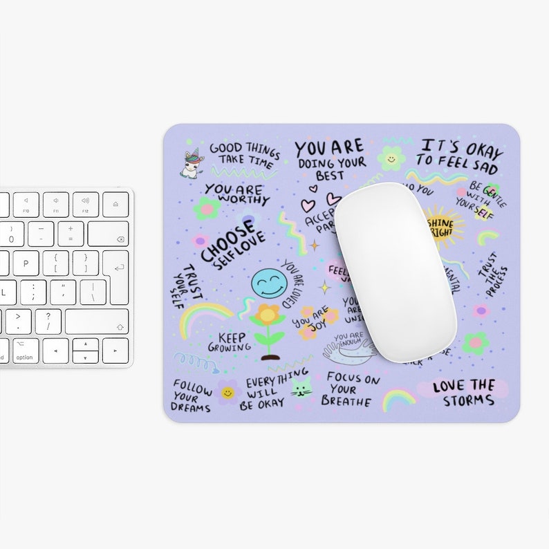 Cute Mouse Pad Inspirational Mousepad Rectangle Mousepad - Etsy