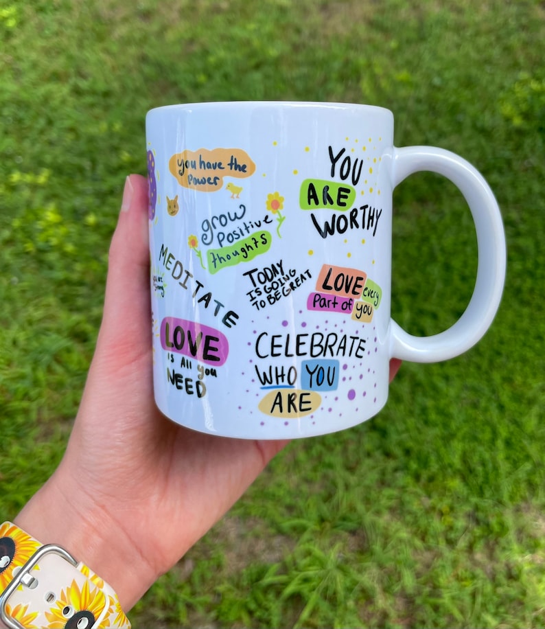 Daily Affirmations Meditation Mug Mindset Mug Mugs for - Etsy